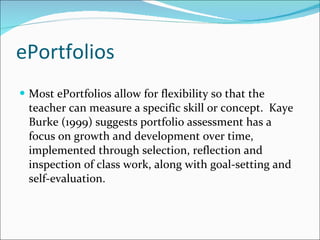 ePortfolio for student assessment | PPT