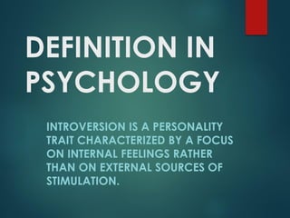 What is introversion? | PDF | Single Life | Family and Relationships