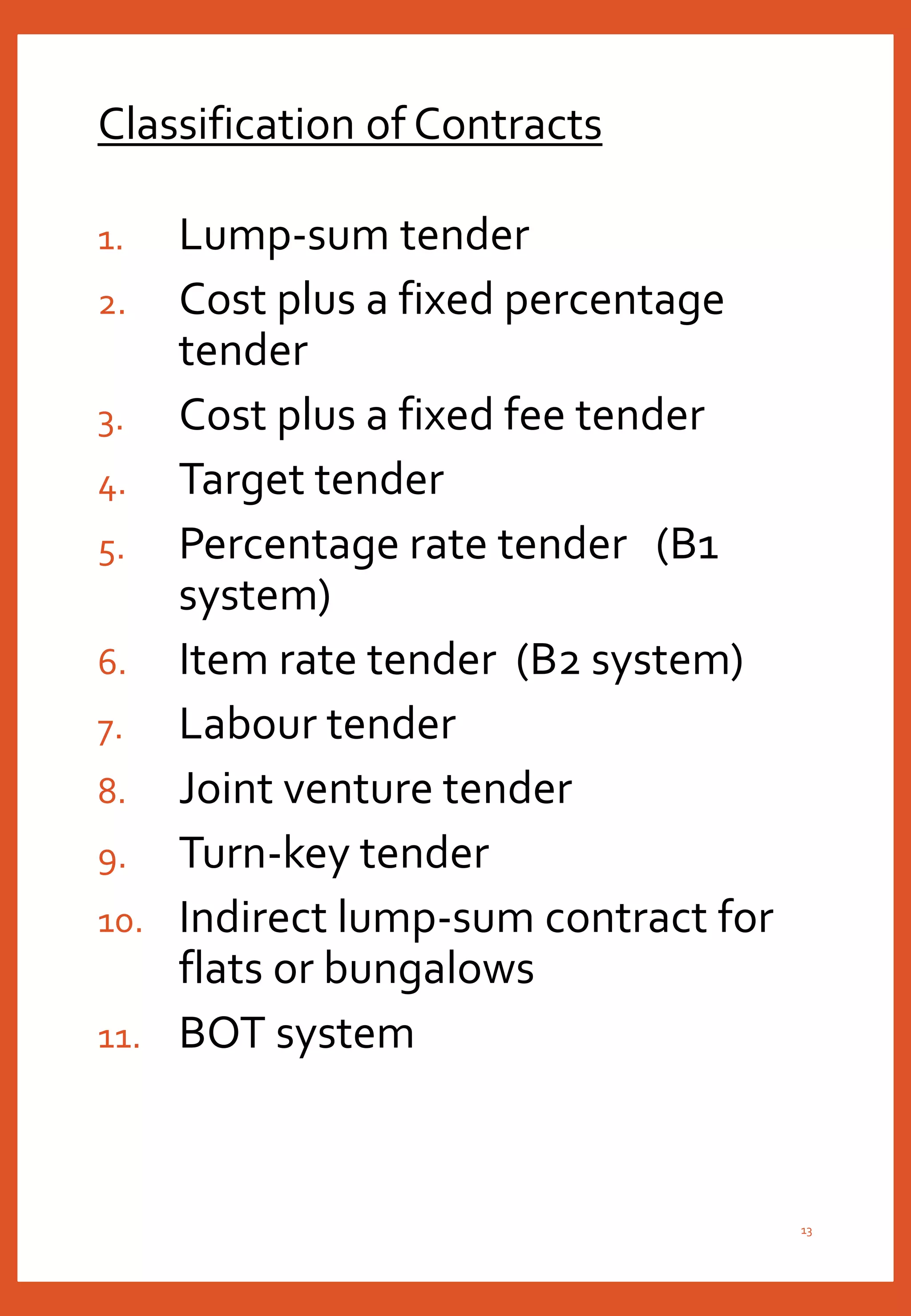 Types of tender and their processing. | PPTX