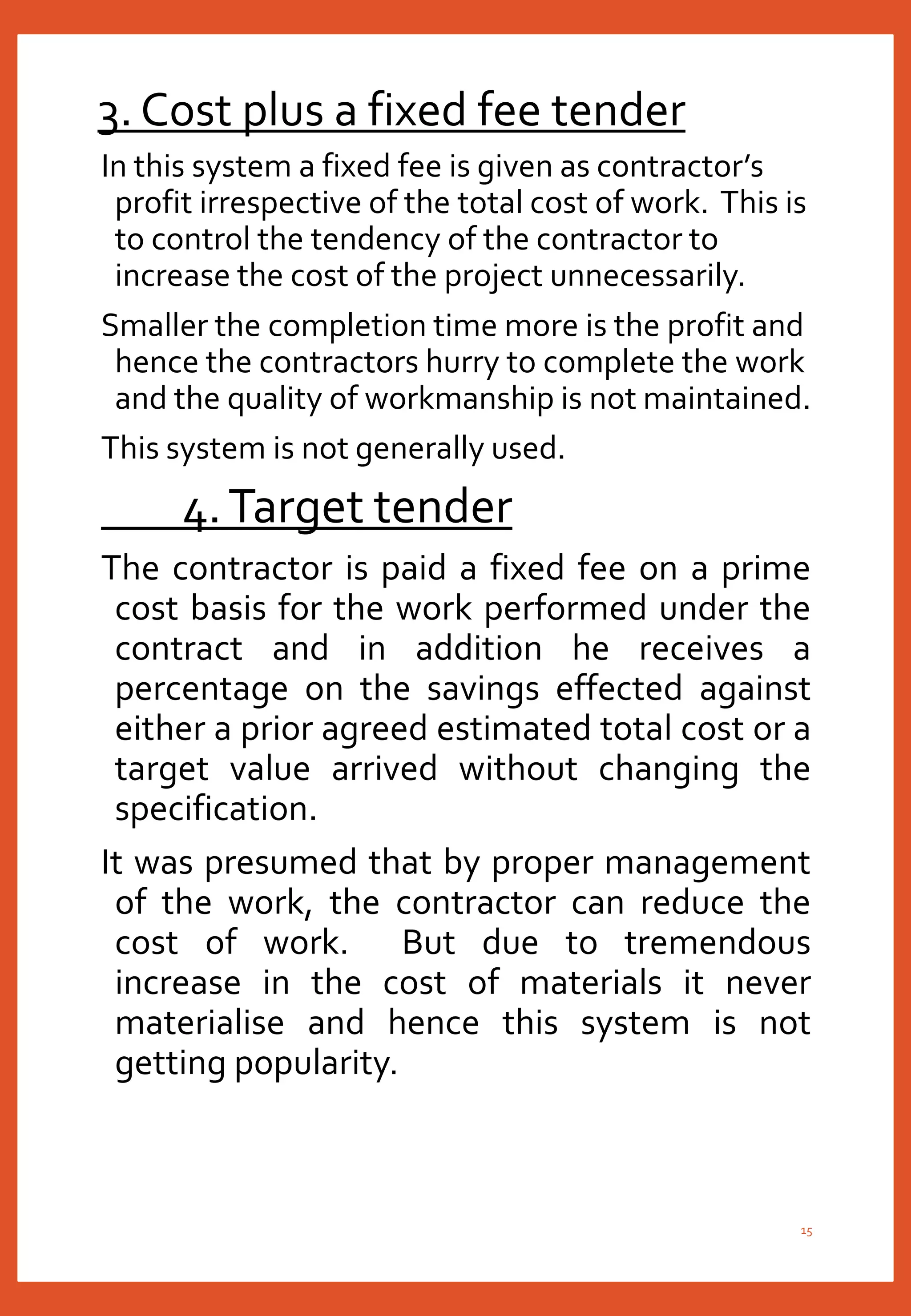Types of tender and their processing. | PPTX