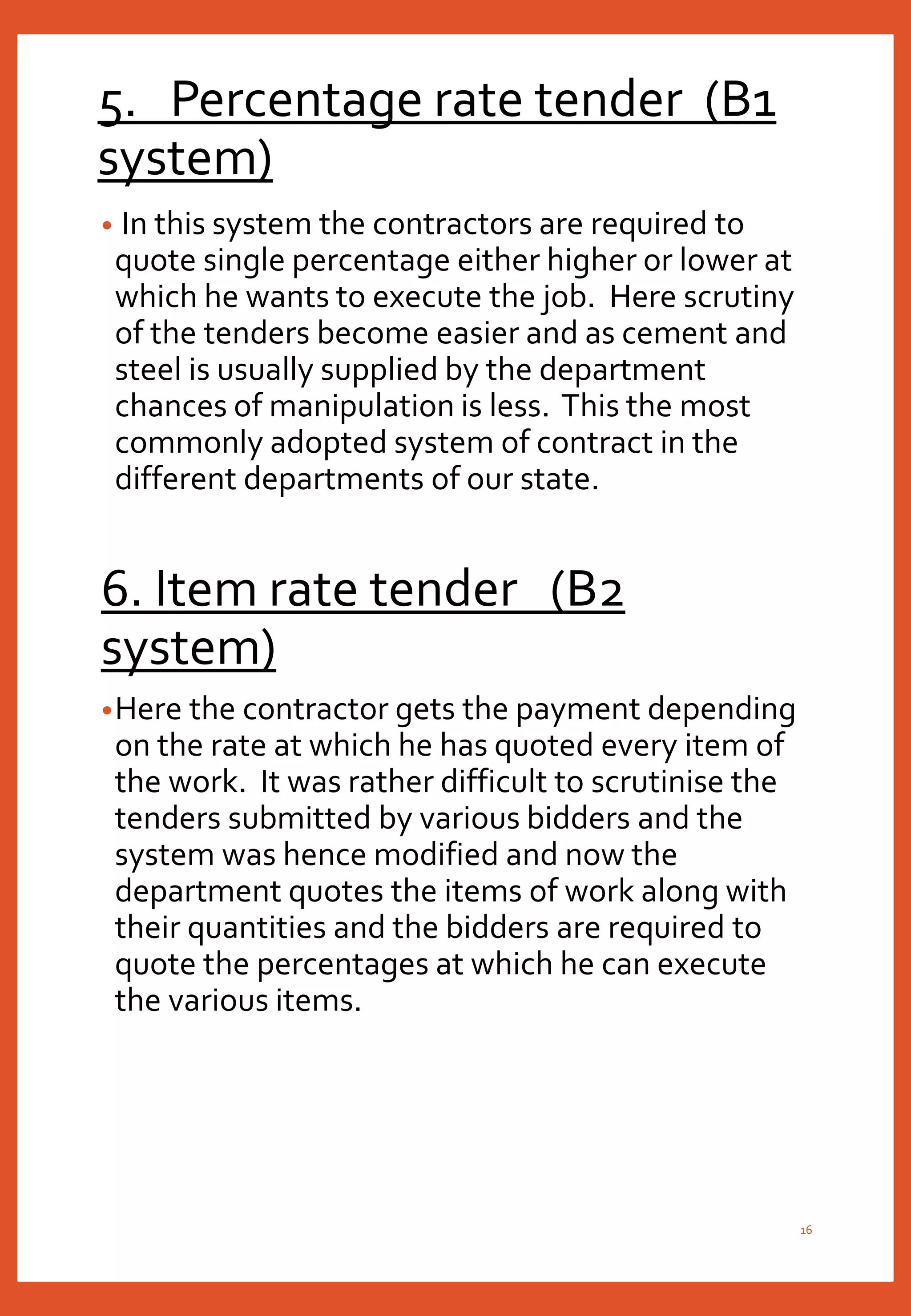 Types of tender and their processing. | PPTX