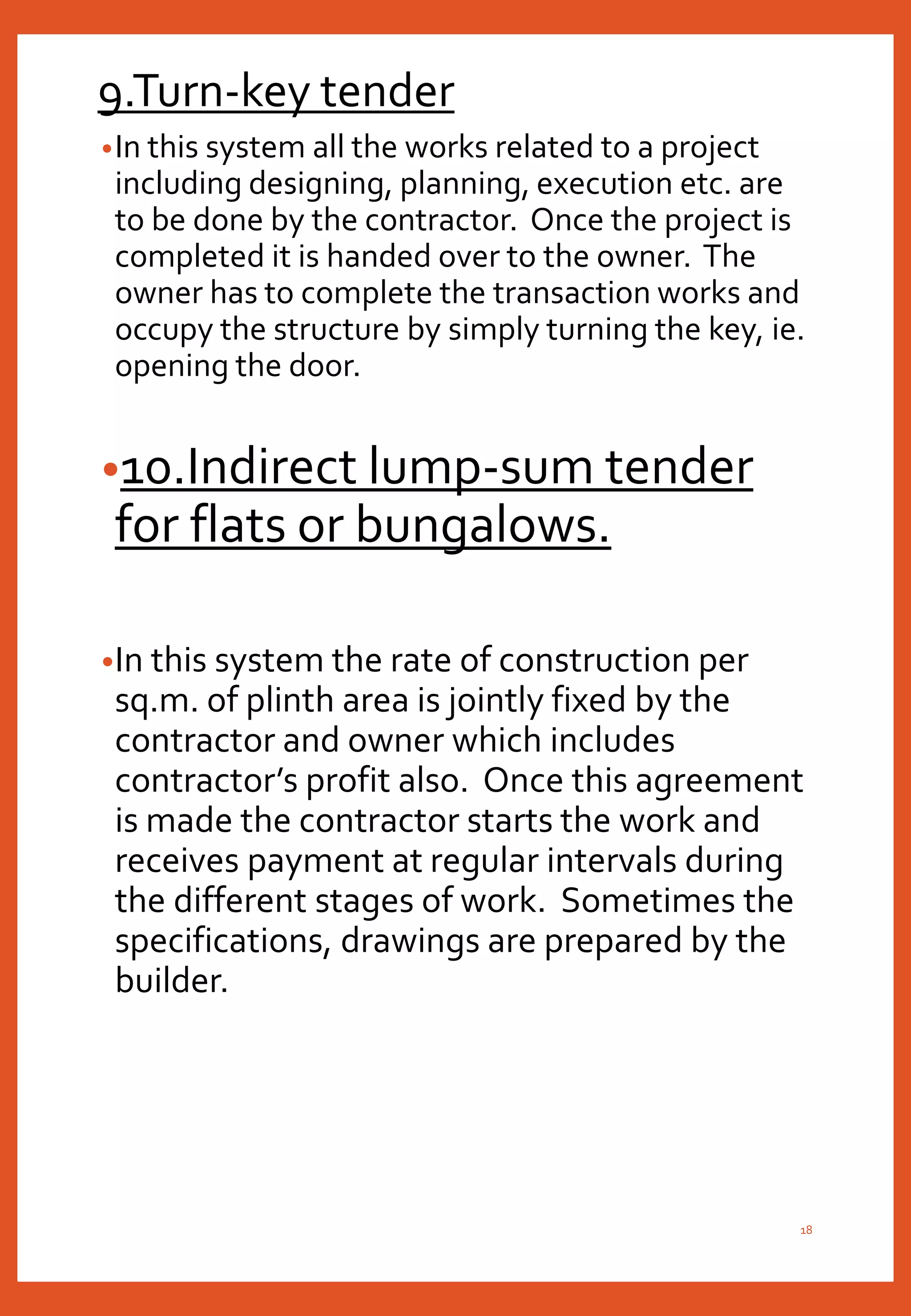 Types of tender and their processing. | PPTX