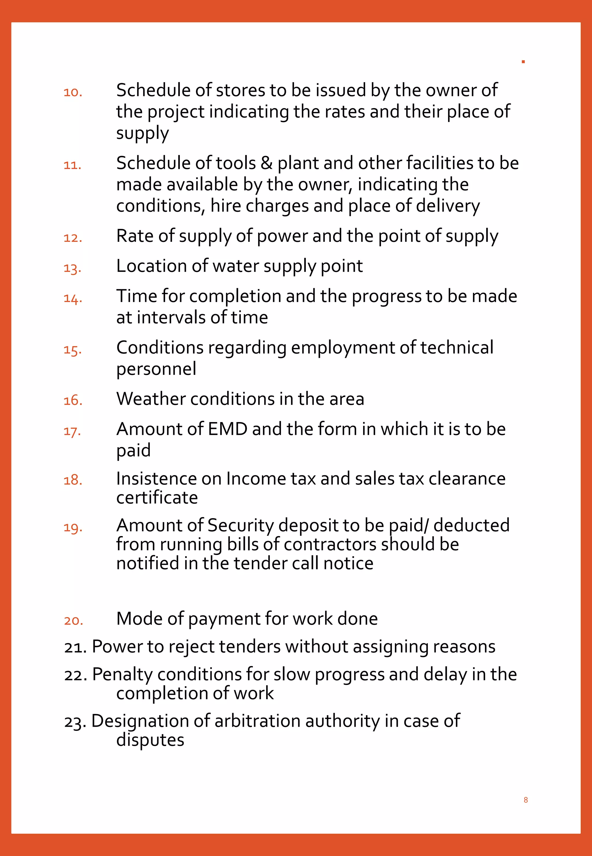 Types of tender and their processing. | PPTX