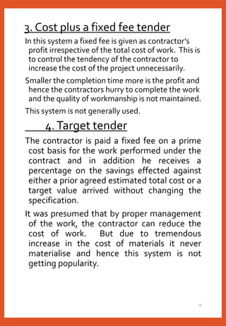 Types of tender and their processing. | PPTX