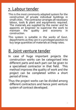Types of tender and their processing. | PPTX