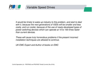 Profibus and Profinet shield currents - Peter Thomas | PPT