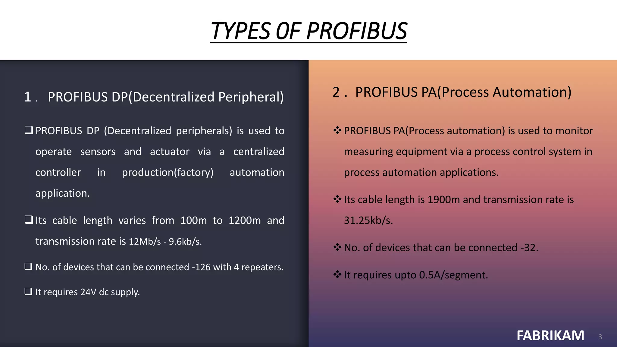 Profibus & AMP: devicenet communication protocols | PPTX