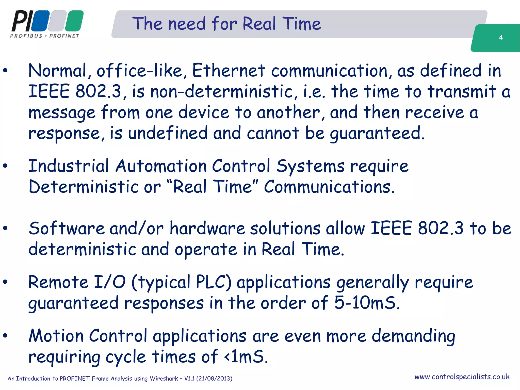 PROFIBUS frame analysis - Peter Thomas of Control Specialists | PDF | Computer Networking ...