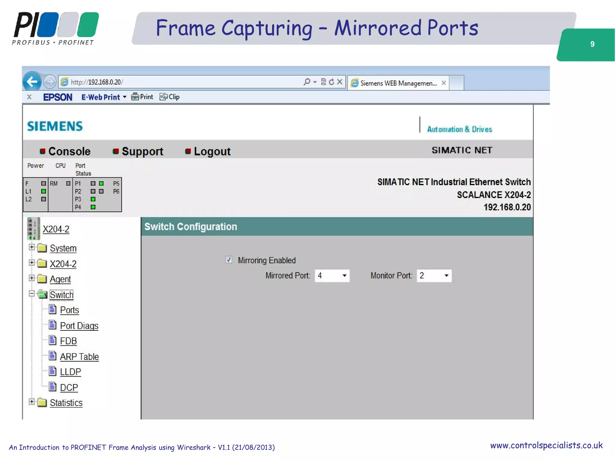 PROFIBUS frame analysis - Peter Thomas of Control Specialists | PDF