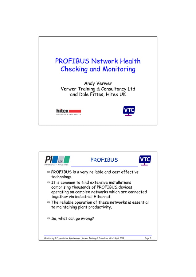 Profibus network health checking and monitoring andy verwer | PDF | Computer Networking | Computing