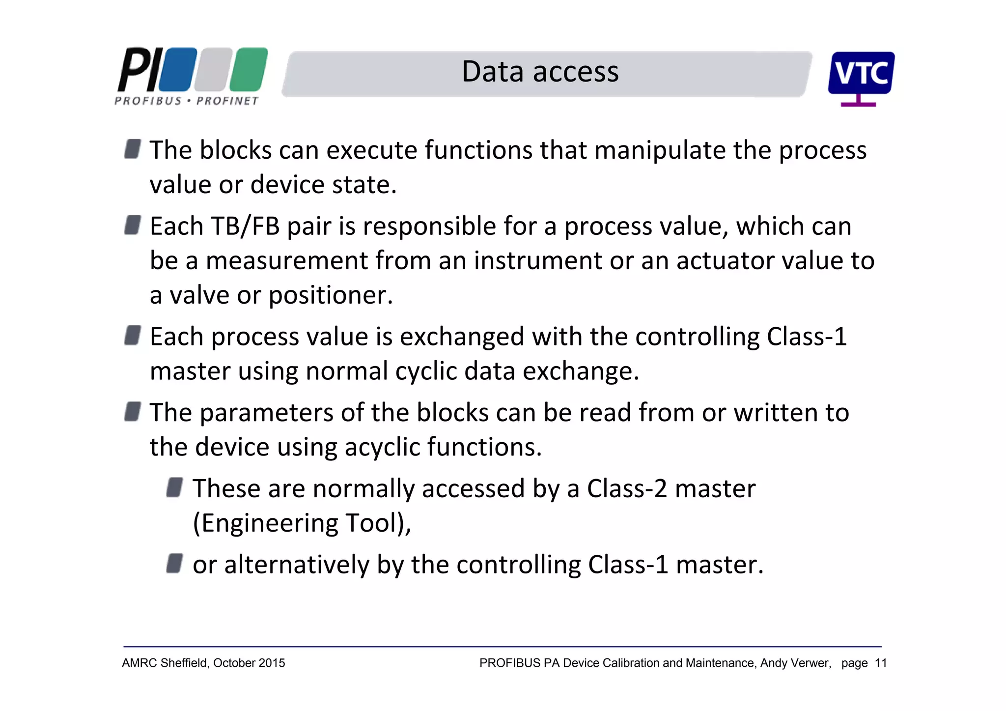Profibus PA device calibration and maintenance - Andy Verwer | PDF