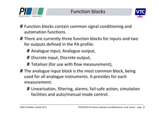 Profibus PA device calibration and maintenance - Andy Verwer | PDF
