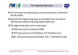 Profibus PA device calibration and maintenance - Andy Verwer | PDF