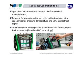 Profibus PA device calibration and maintenance - Andy Verwer | PDF