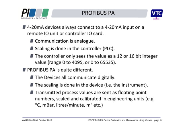 Profibus PA device calibration and maintenance - Andy Verwer | PDF ...