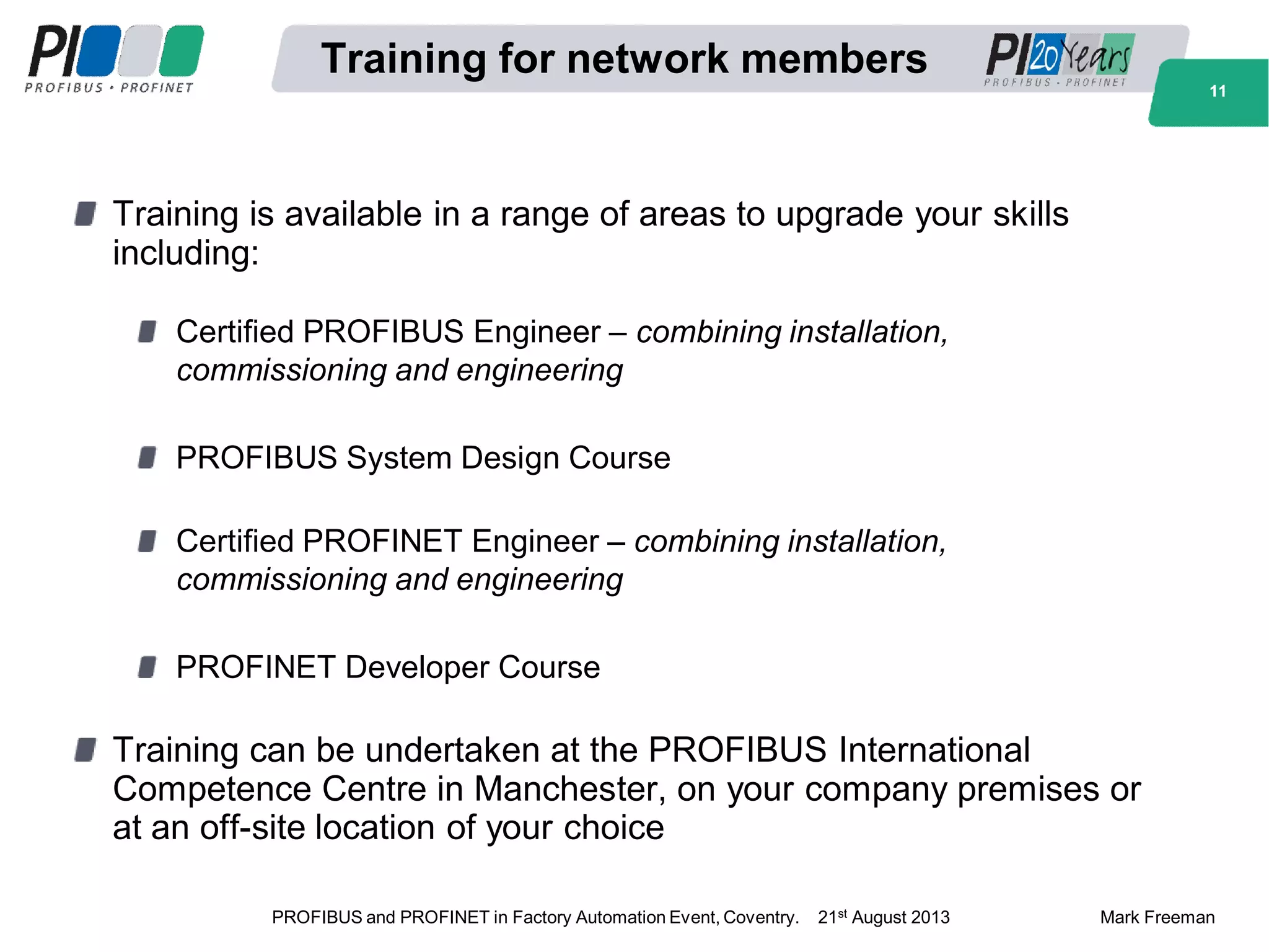 PROFIBUS and PROFINET update - Mark Freeman of Siemens A&D | PDF | Computer Networking | Computing