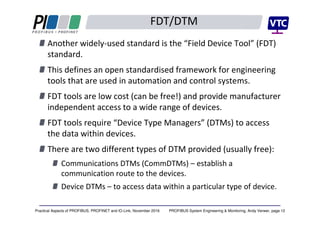 Profibus system engineering and monitoring - Andy Verwer | PPT