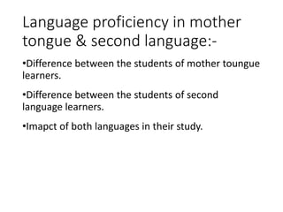 Proficiency in english. | PPT