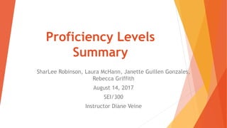 Proficiency levels summary | PPT