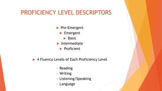 Proficiency levels summary | PPT