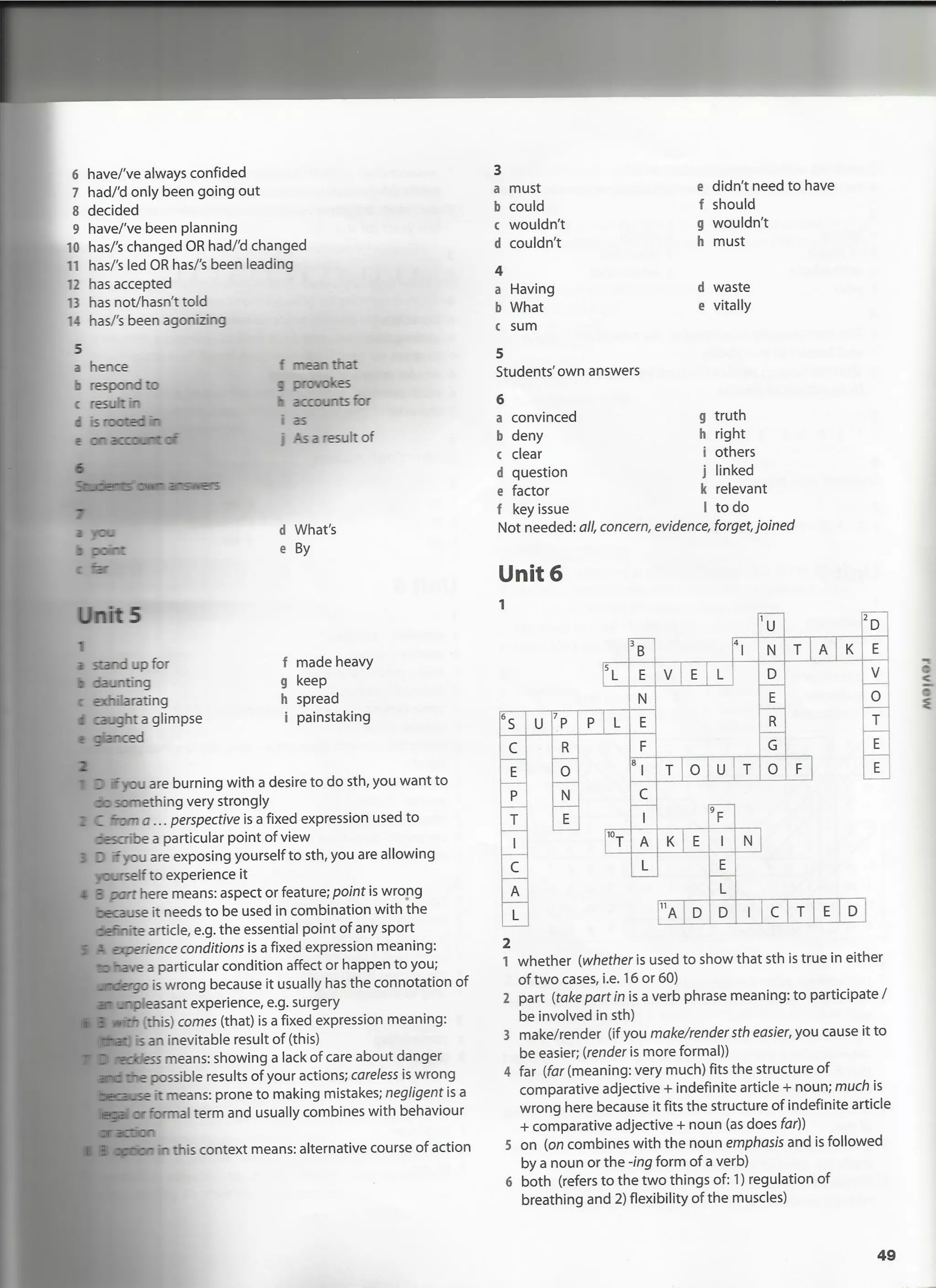 Proficiency masterclass revision key units 1 12 | PDF