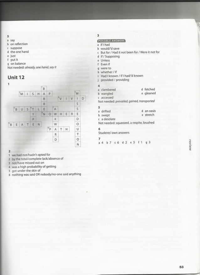 Proficiency masterclass revision key units 1 12 | PDF