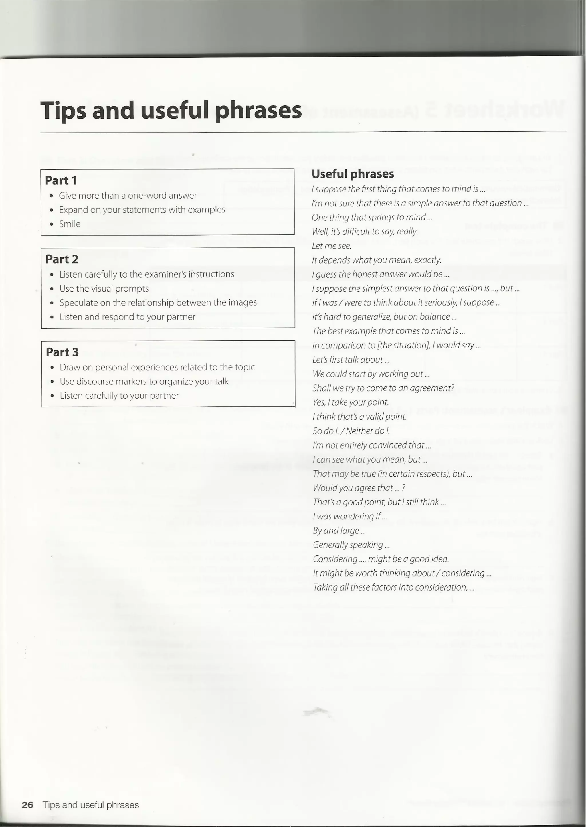 Proficiency speaking assessment, the complete test (evaluation ...
