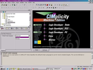 Proficy machine edition environment | PPT