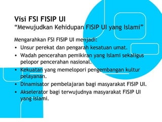 Profil Forum Studi Islam Fisip UI | PPT