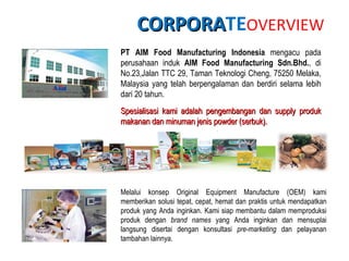 Company Profile AIM Food Indonesia | PPT