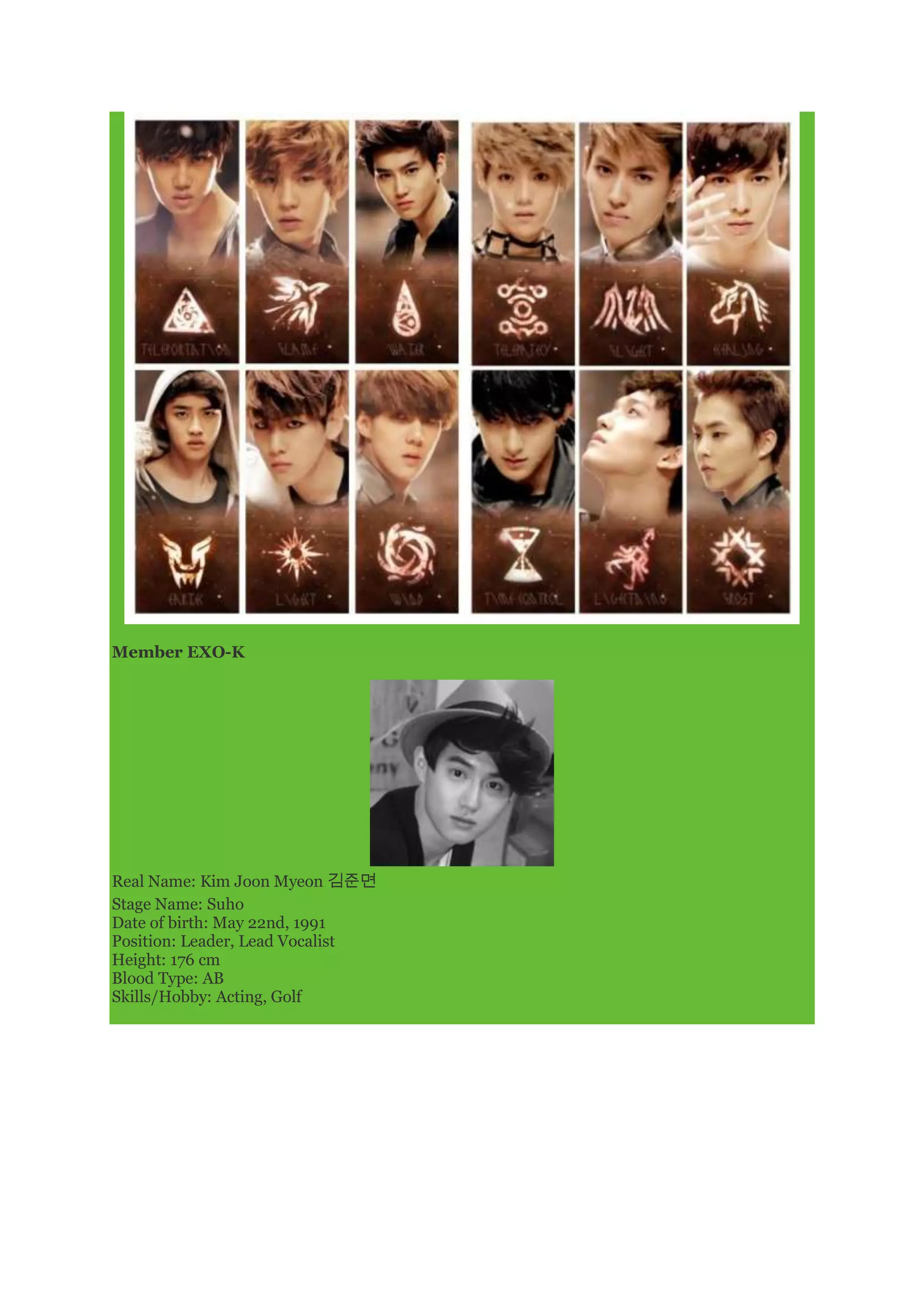 Profil dan biodata exo beserta fakta | DOCX