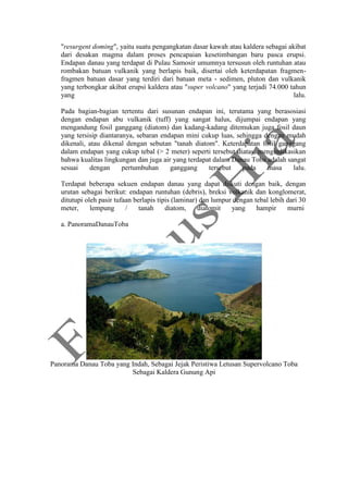 Geopark kaldera Toba | PDF