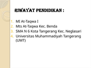 Contoh format Profil Diri IPA kelas 10.pptx