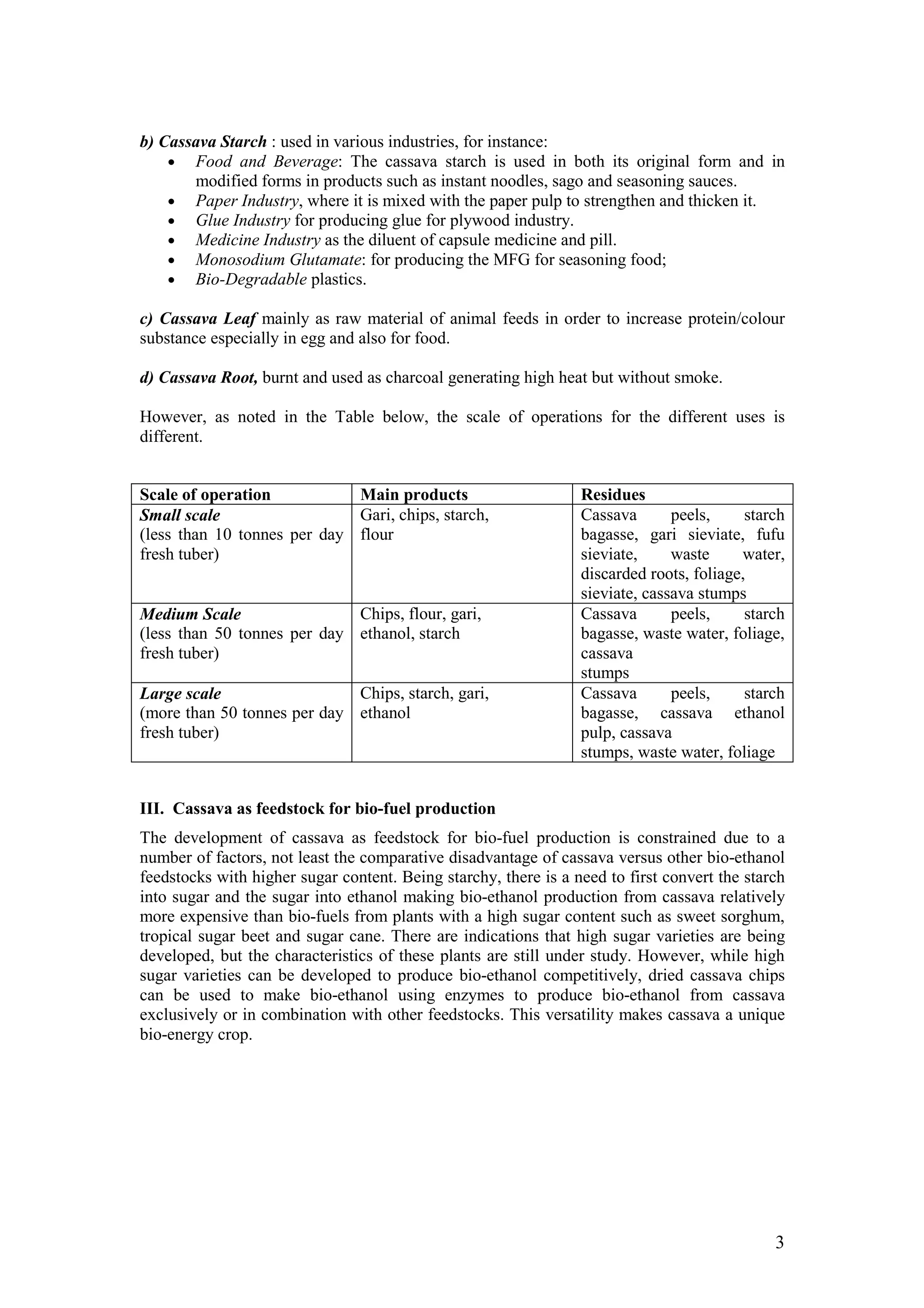 Cassava profile | PDF