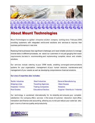 Mount Technologies | PDF
