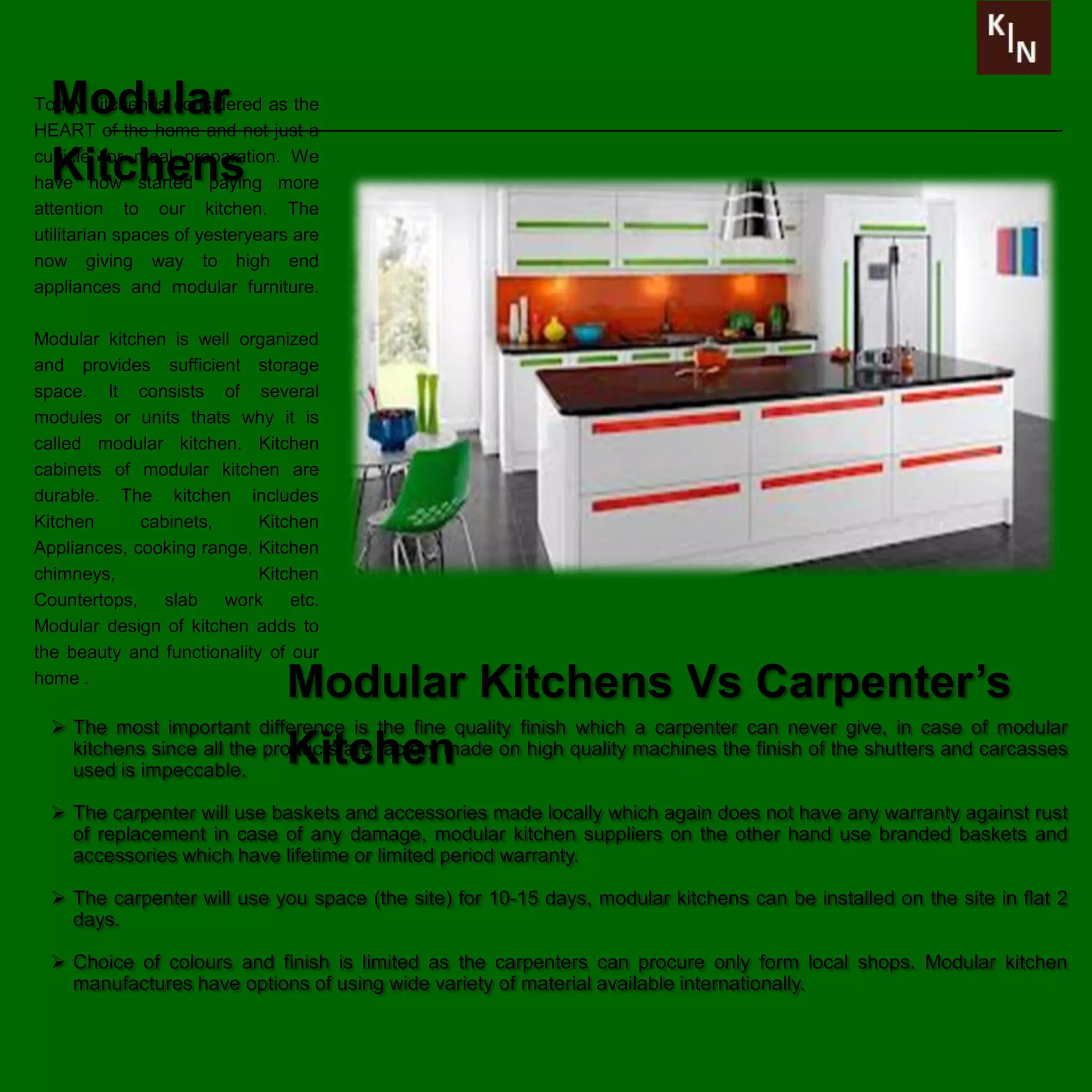 Modular Kitchen & Kitchen Next connection | PPTX