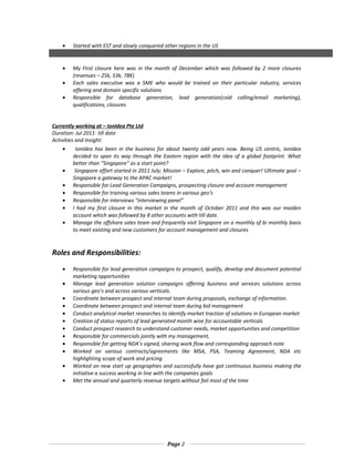 Profile | DOC | Sales | Business