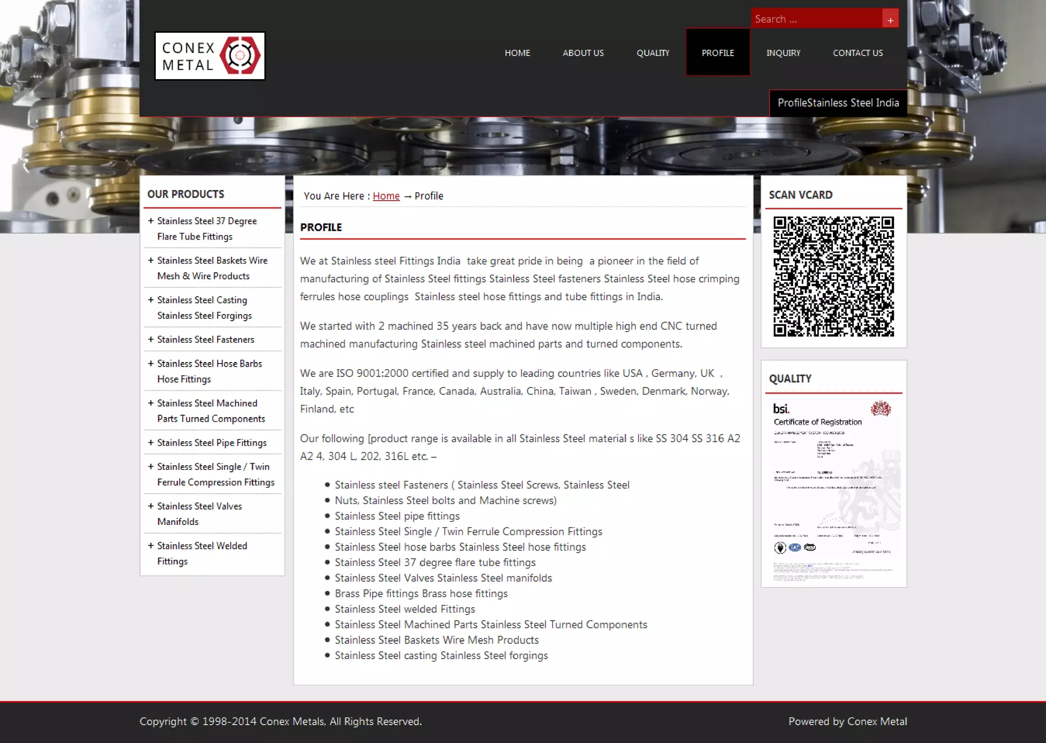 Profile | Conex Metal | PDF