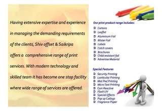 Shiv Offset (I) Pvt. Ltd. | PDF