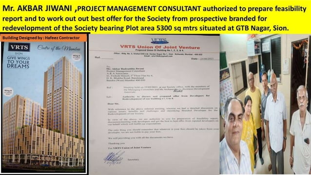 AKBAR JIWANI Project Management Consultant for redevelopment of housing societies | PPT ...