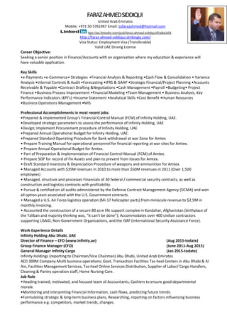 Profile faraz ahmed siddiqui dof infinity | DOC