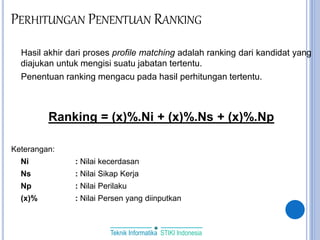 Metode Profile matching | PPT
