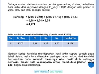 Metode Profile matching | PPT