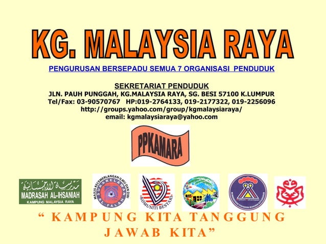 Profile Ringkas Kg Malaysia Raya Untuk Pelawat | PPT