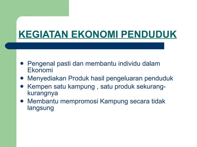 Profile Ringkas Kg Malaysia Raya Untuk Pelawat | PPT