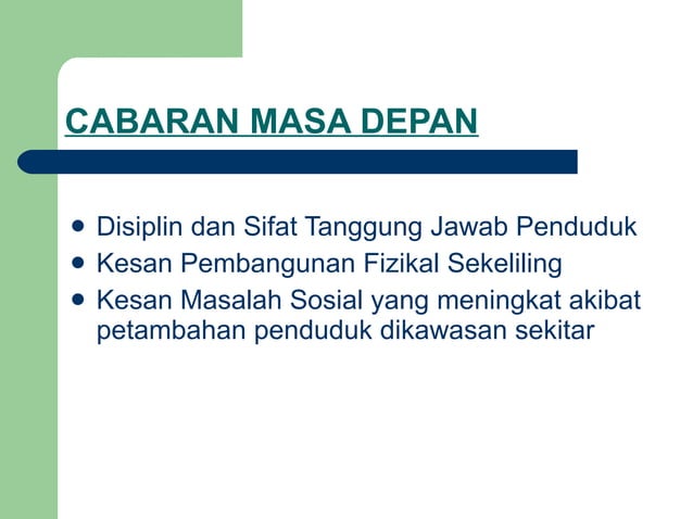 Profile Ringkas Kg Malaysia Raya Untuk Pelawat | PPT