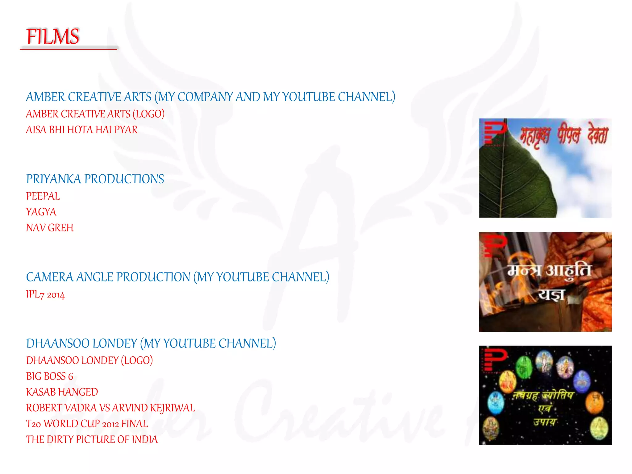 Amber Creative Arts-Profile (Sheikh Mustak) | PPT