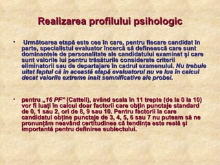 Profile Si Selectia De Personal | PPT