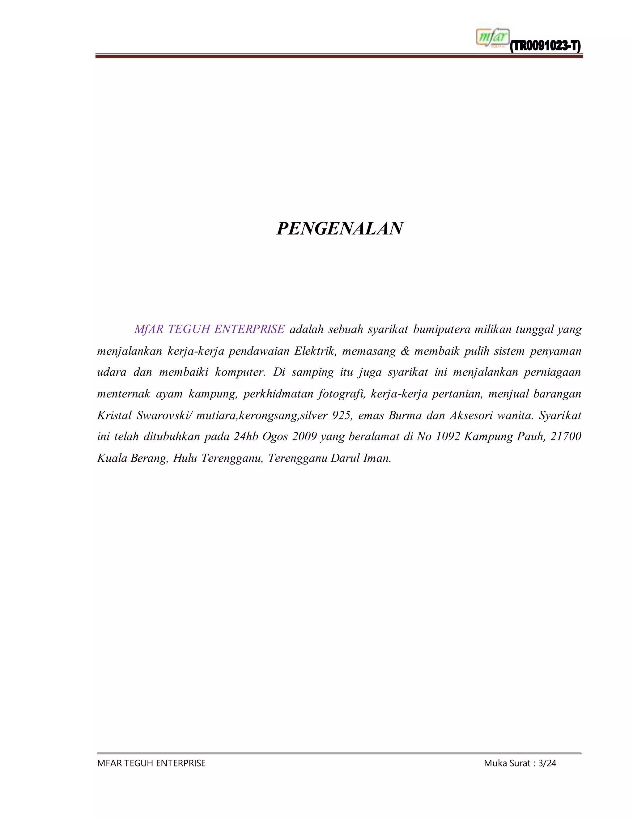 Profile syarikat | DOCX