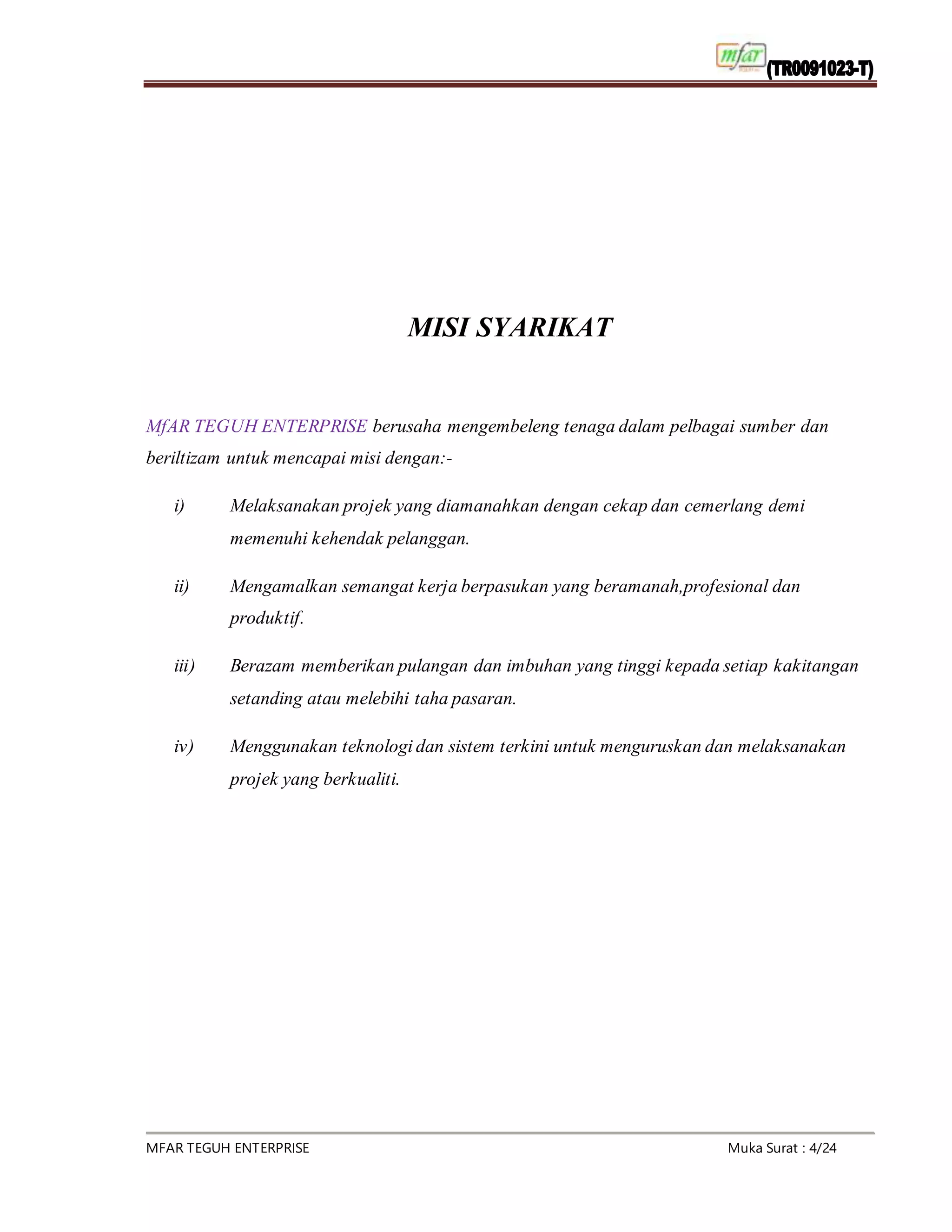 Profile syarikat | DOCX